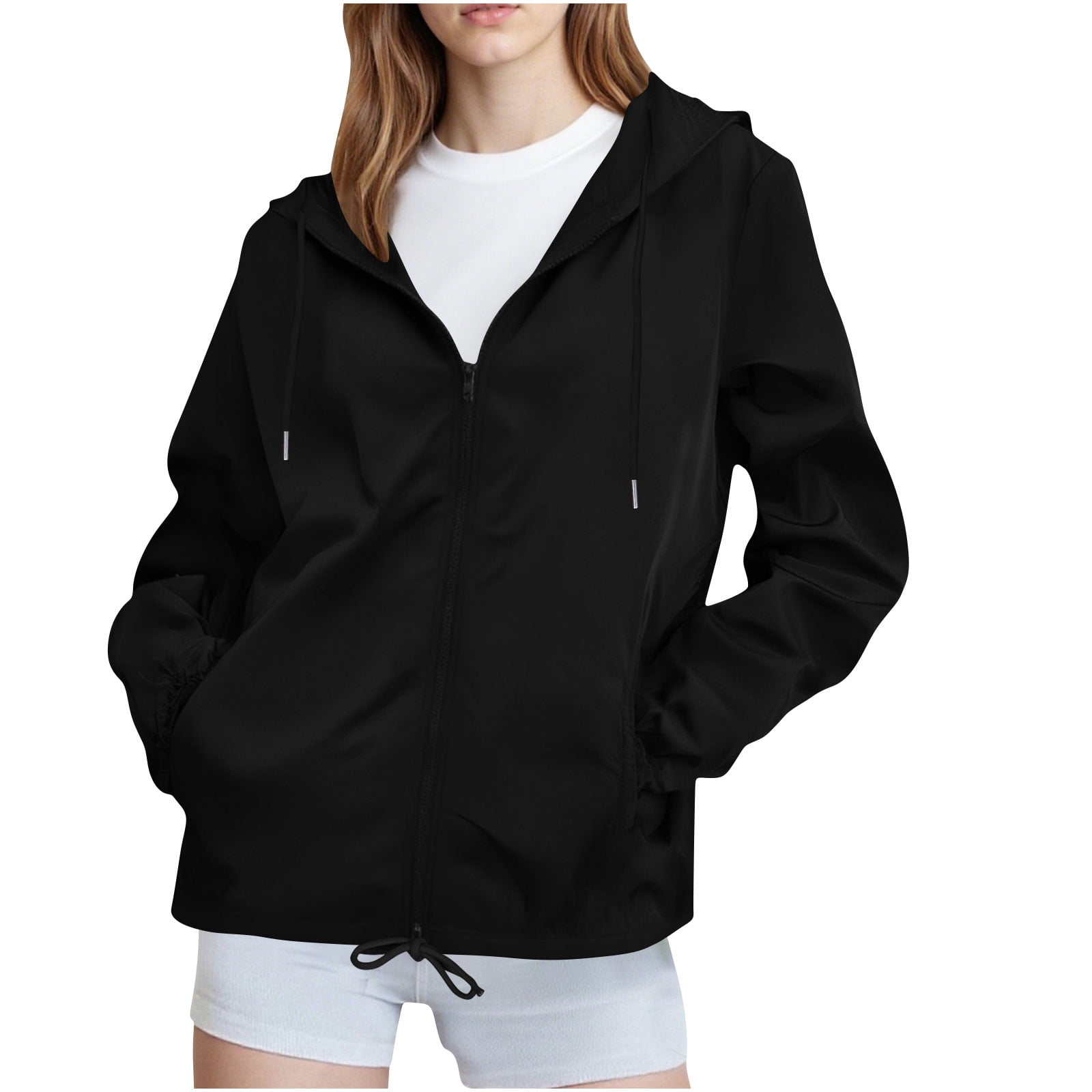 ASDFVBKG Raincoat Women Lightweight Waterproof Jacket Windbreaker ...