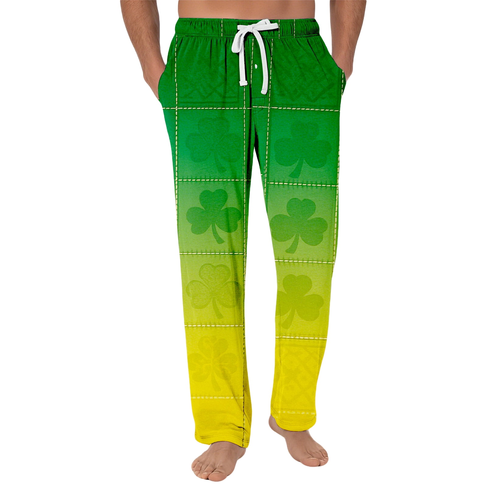 ASDFVBKG Saint Patrick's Day Pj Pant for Men Drawstring Lounge St ...