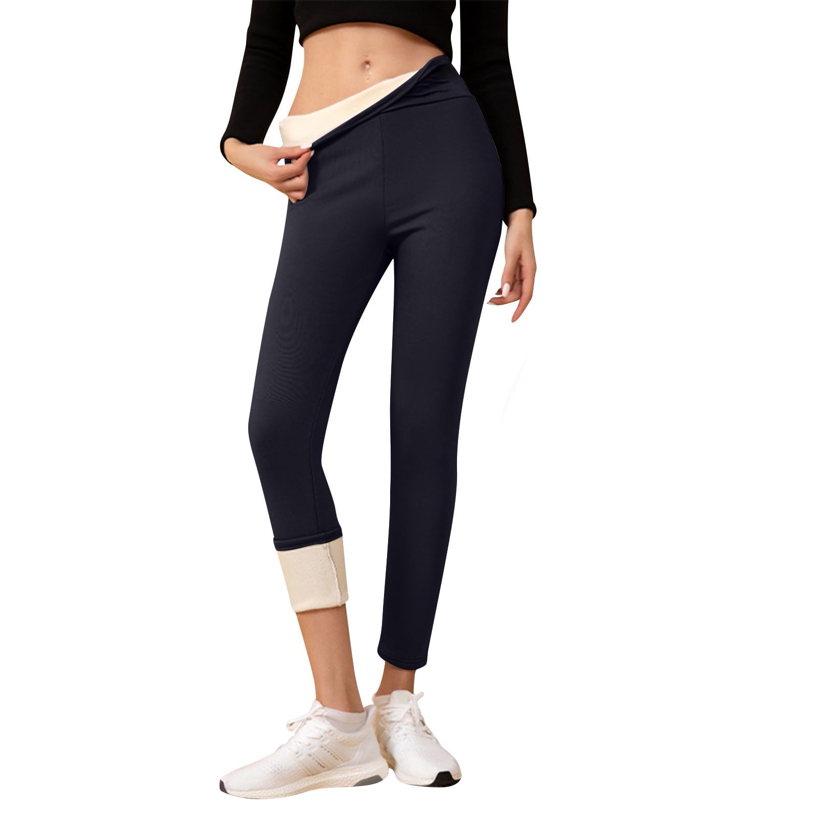 ASDFVBKG Sherpa Lined Leggings Women Tummy Control High Waisted Workout ...