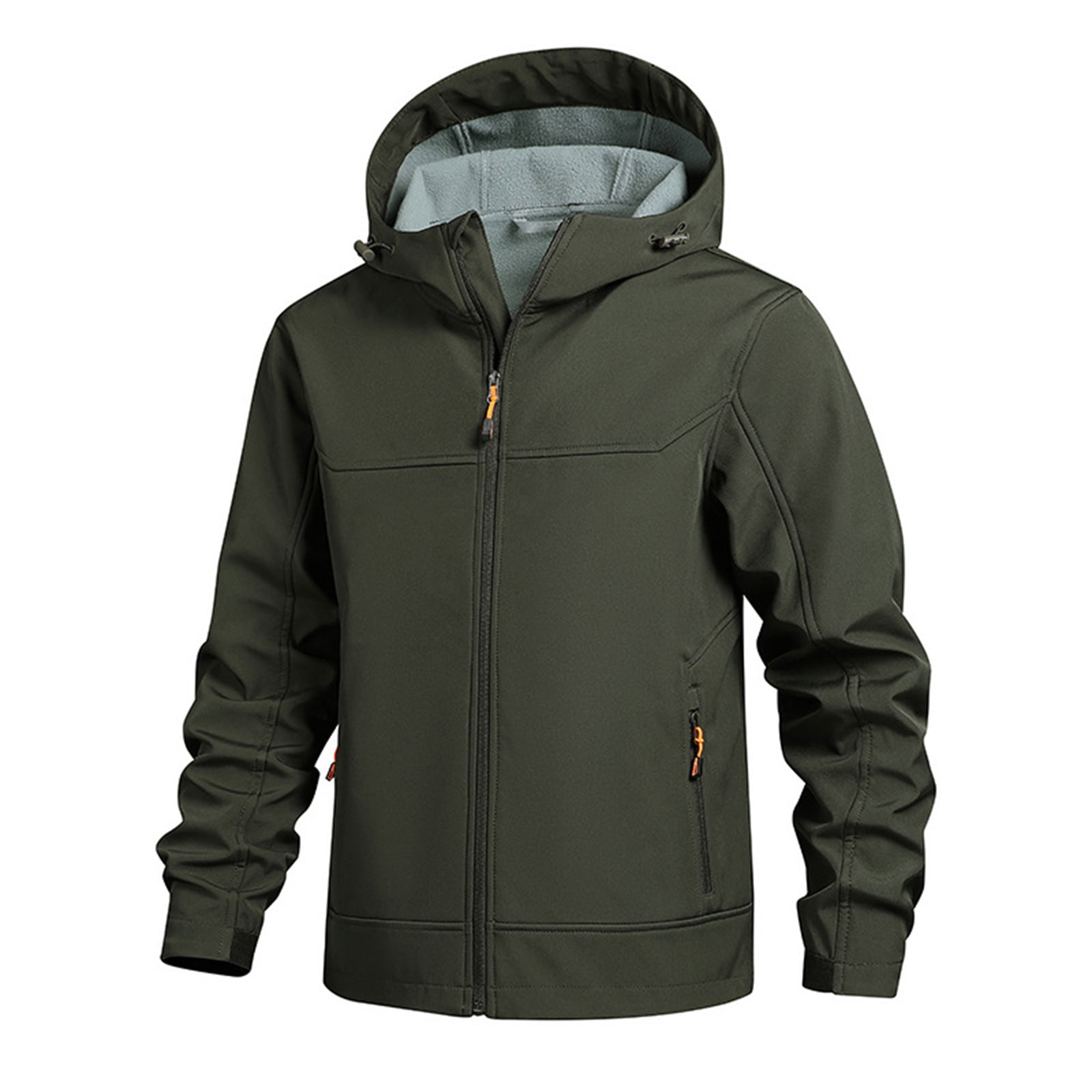 ASDFVBKG Softshell Jacket Men Lined Waterproof Lightweight Zip Up ...