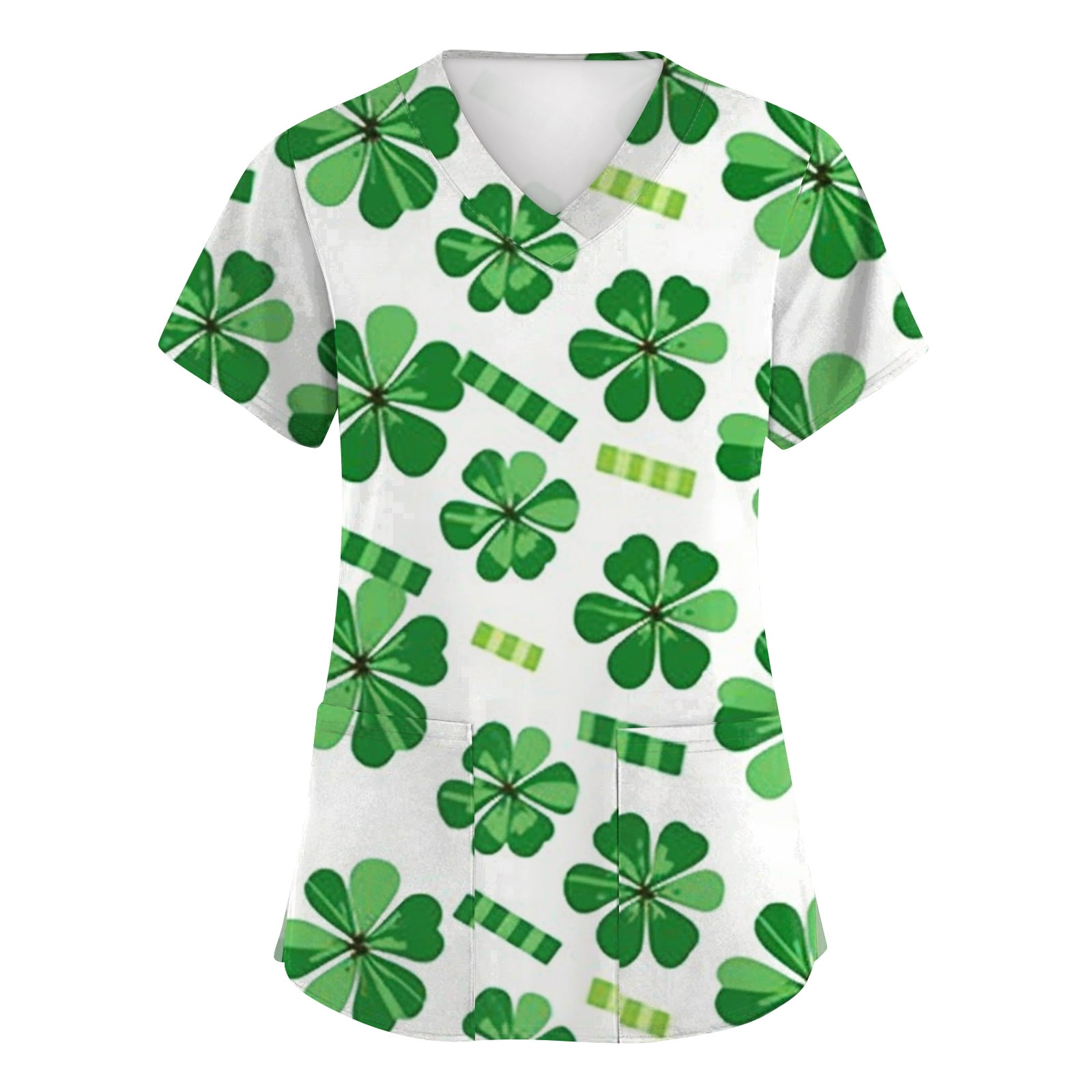 ASDFVBKG St. Patrick's Day Women‘s Scrub Tops Spring Medical Nursing ...