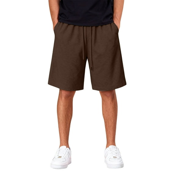 ASDFVBKG Sweat Shorts for Men Elastic Waist Gym Drawstring Baggy Shorts ...