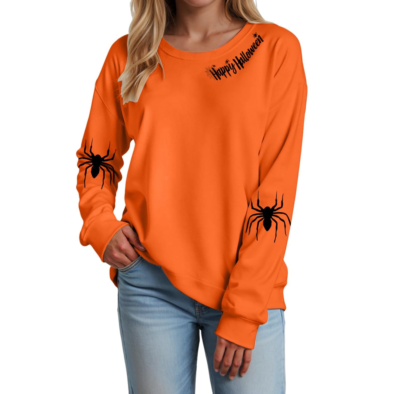 ASDFVBKG Sweatshirt Womens Halloween Oversized Long Sleeve Outfits ...