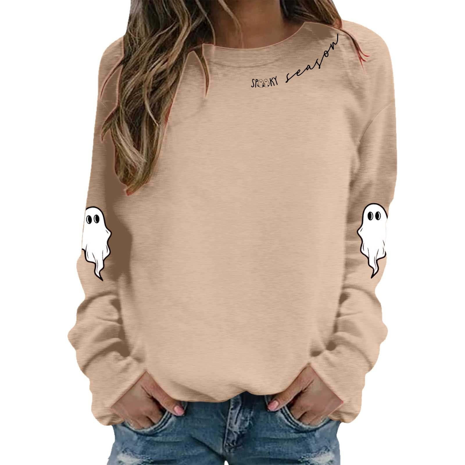 ASDFVBKG Sweatshirt for Women Halloween Oversized Long Sleeve Outfits ...