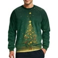 ASDFVBKG Ugly Christmas Sweatshirt Pullover for Men Sherpa Lined Round ...