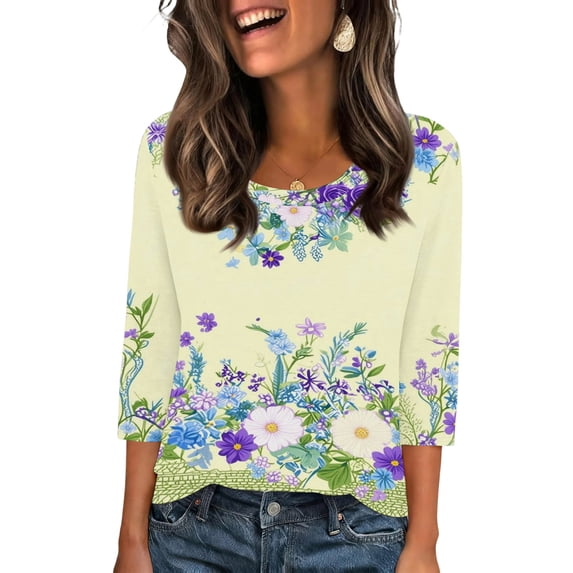 ASDFVBKG Valentine Floral Heart Print Tees for Women Spring Valentine ...