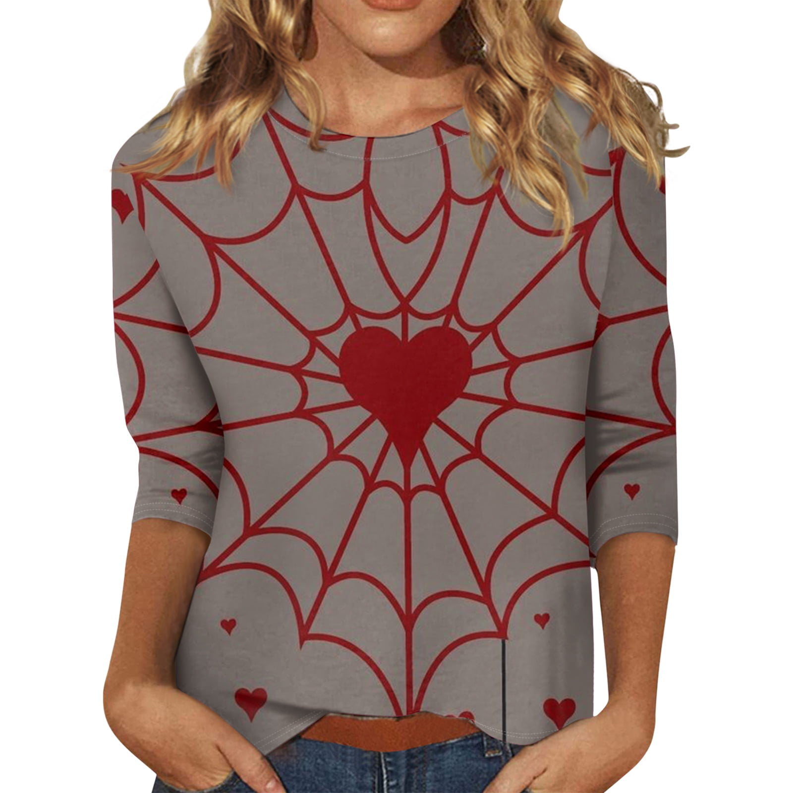 ASDFVBKG Valentines Shirts for Women Trendy 2026 Cute Love Heart Print ...