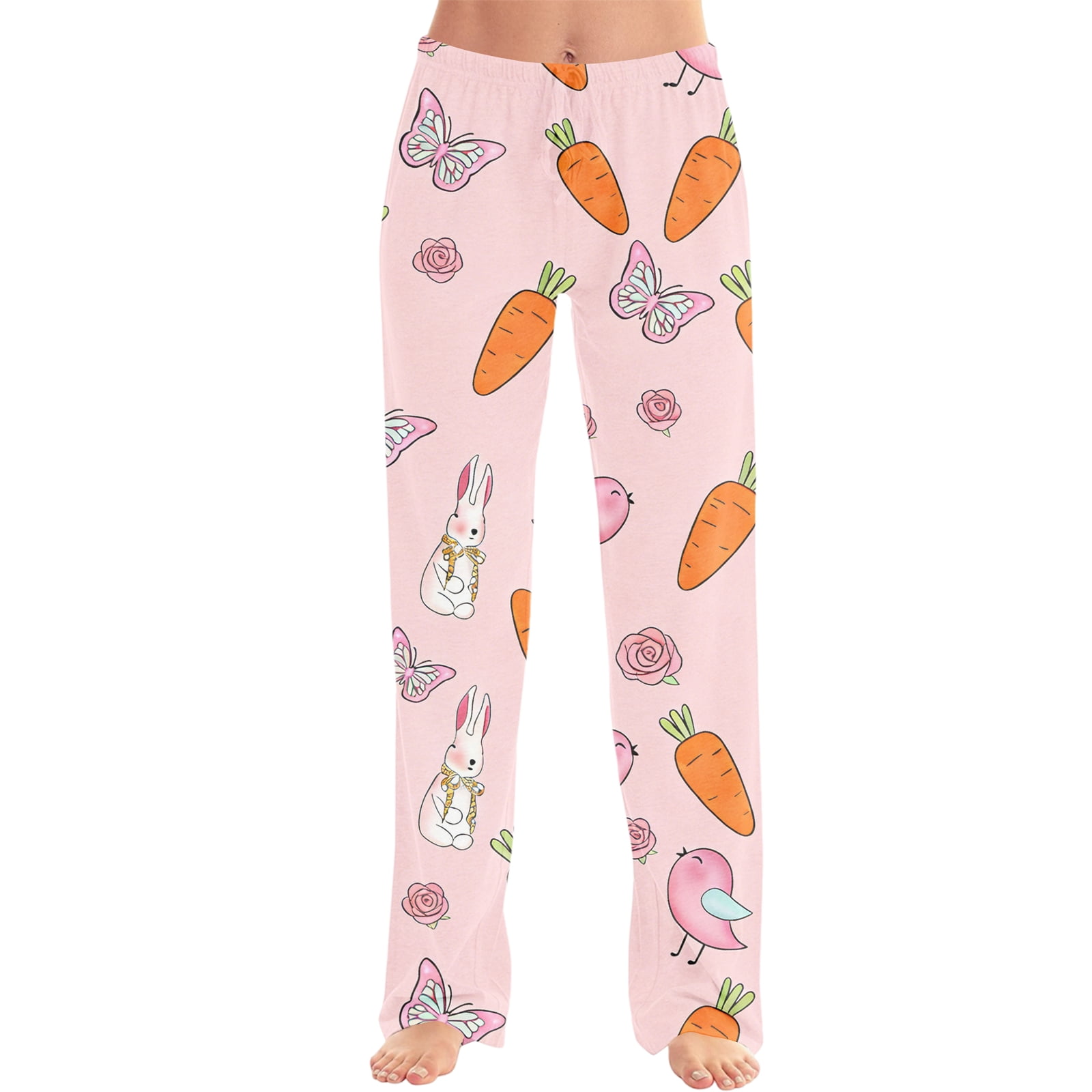 ASDFVBKG Women Easter Day Pj Bottoms Trendy Loose Pant Vintage Rabbit ...