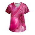 ASDFVBKG Women Valentine's Day Scrubs Tops for Women Spring Caregiver V ...