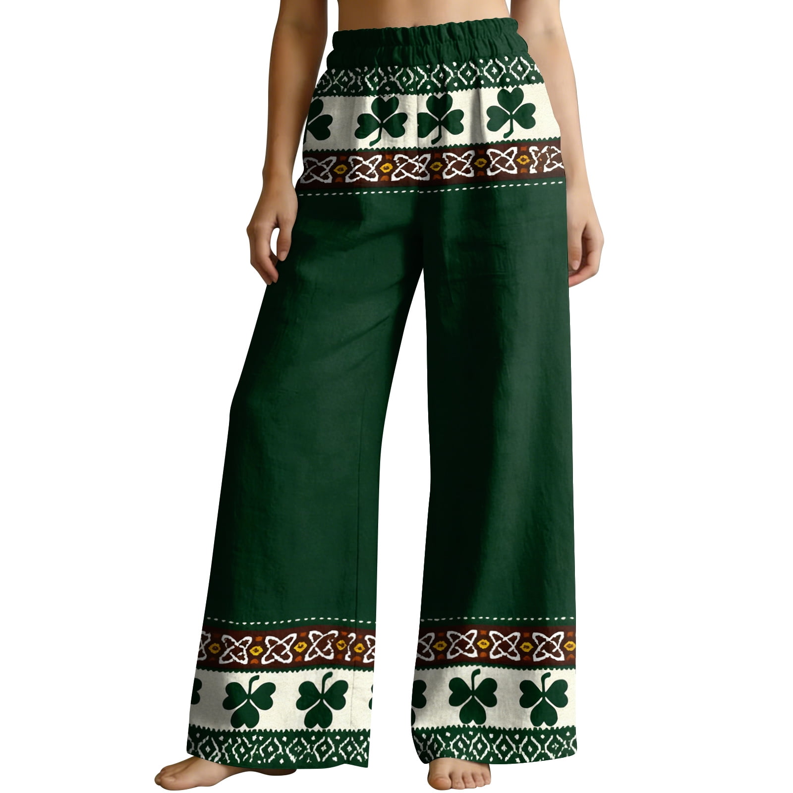 ASDFVBKG Women Wide Leg Flowy Linen Pants Casual Wide Leg Palazzo Pants ...