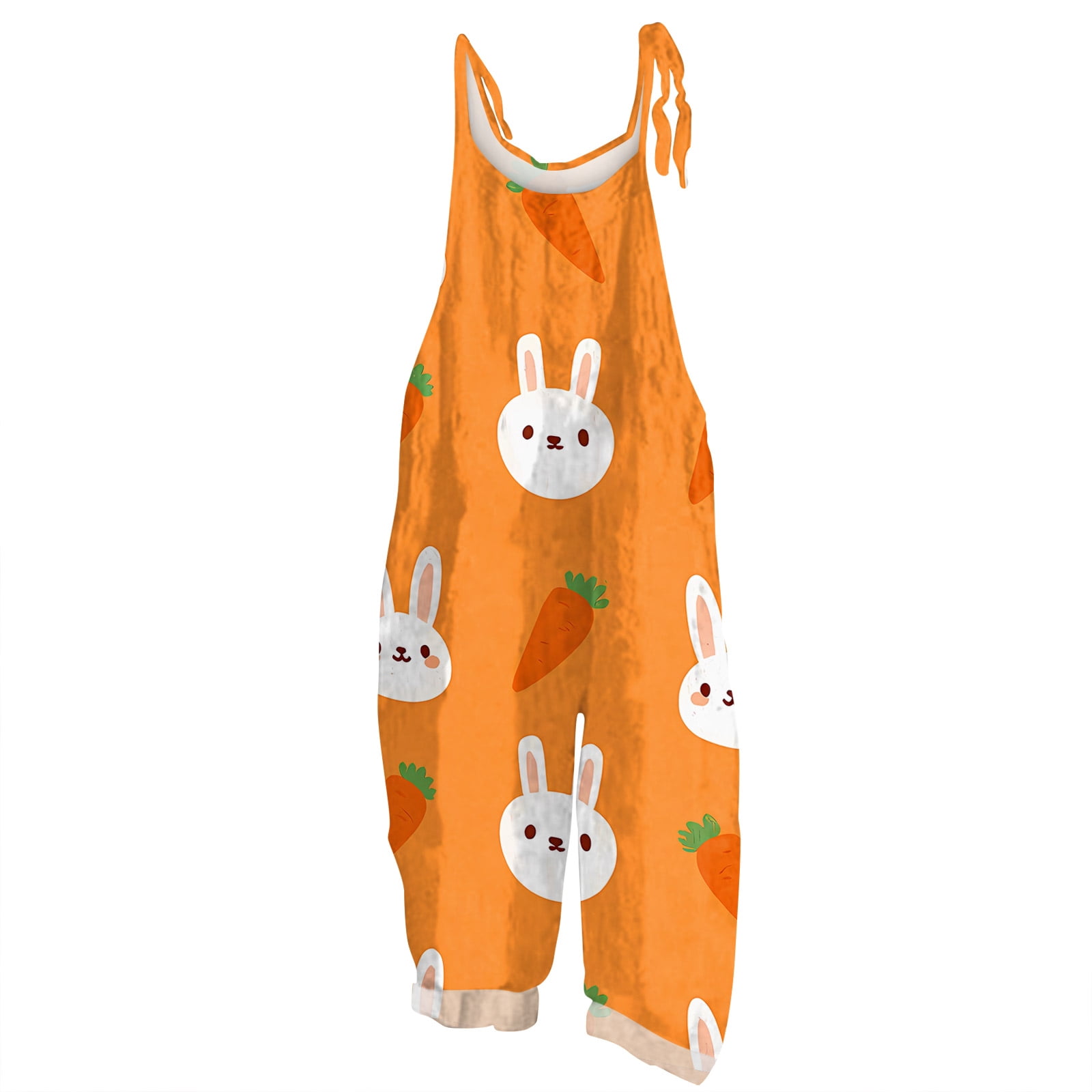 ASDFVBKG Women's Easter Sleeveless Jumpsuit Comfortable Square Neck ...