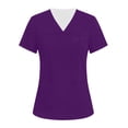 ASDFVBKG Womens Scrubs Short Sleeve V Neck Soft Cozy Nurse Uniform ...