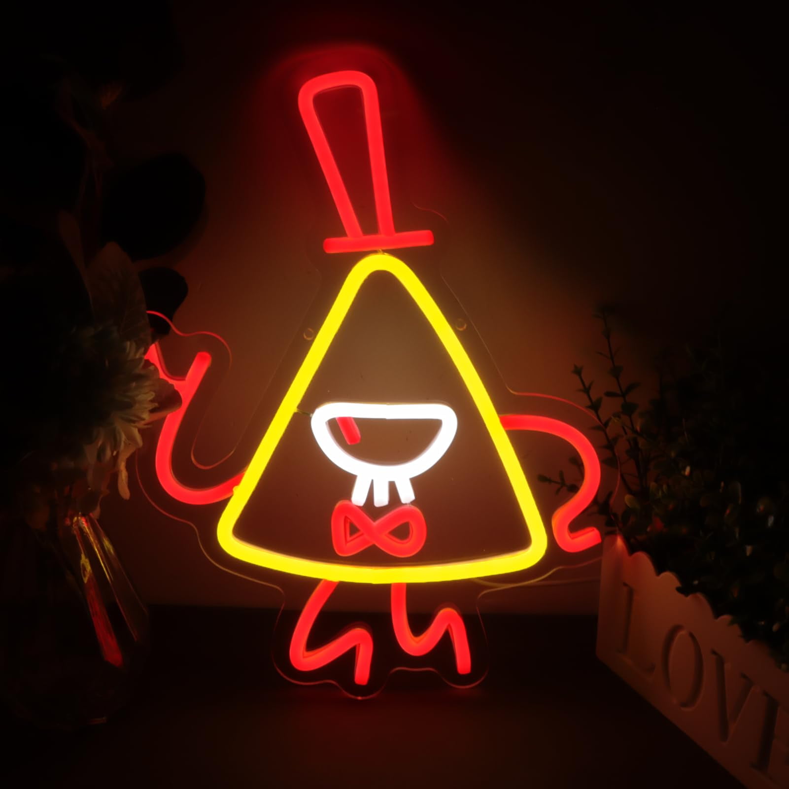 ASDGGBL Gravity Neon Falls Neon Sign Strange Town Bill Cypher Yellow ...
