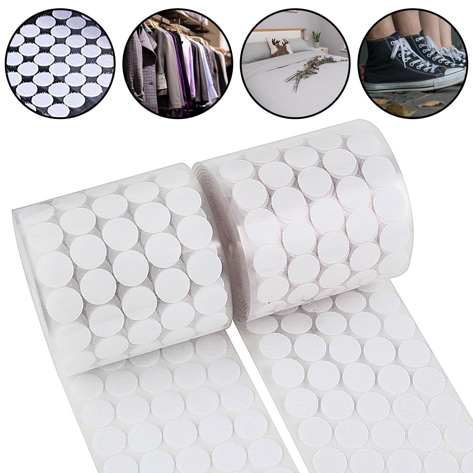 ASDYO DIY Dot Stickers,1/2 Inch White Circle Stickers,100 Pairs 200 ...
