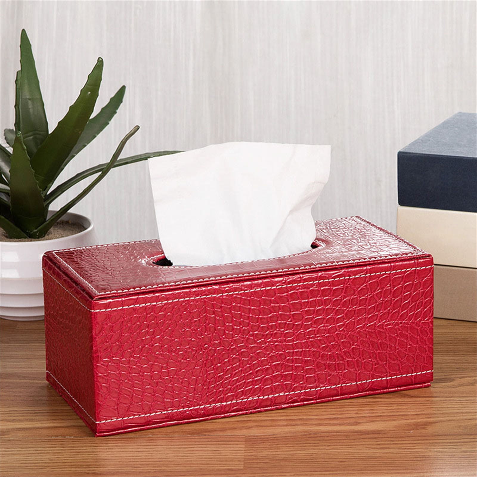 ASDYO Tissue Box Cover Rectangle Leather Tissue Box Stylish Tissue Box ...