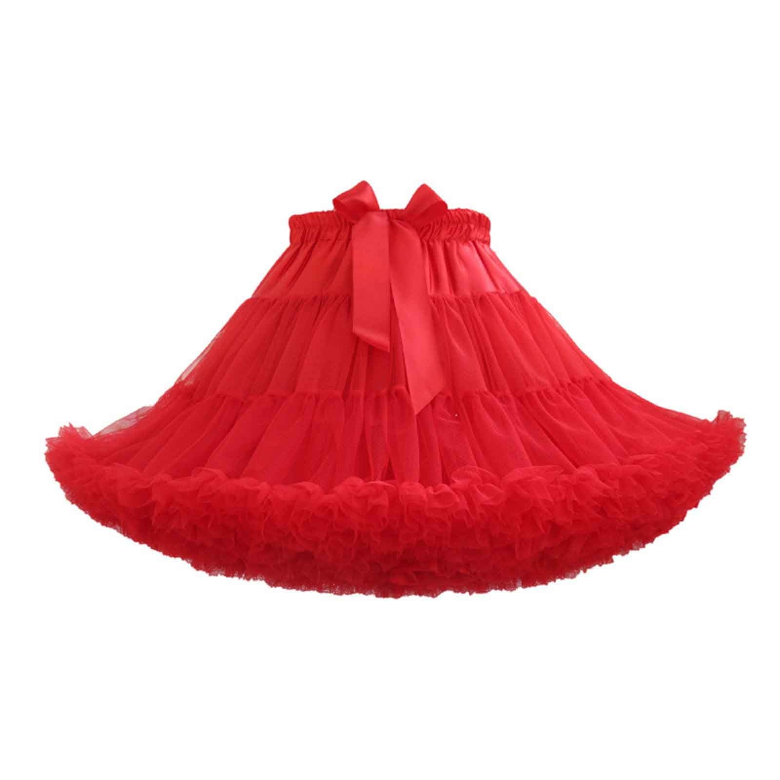 ASDYO Women's Petticoat Skirts Chiffon Tulle Skirts Underskirt Tutu ...