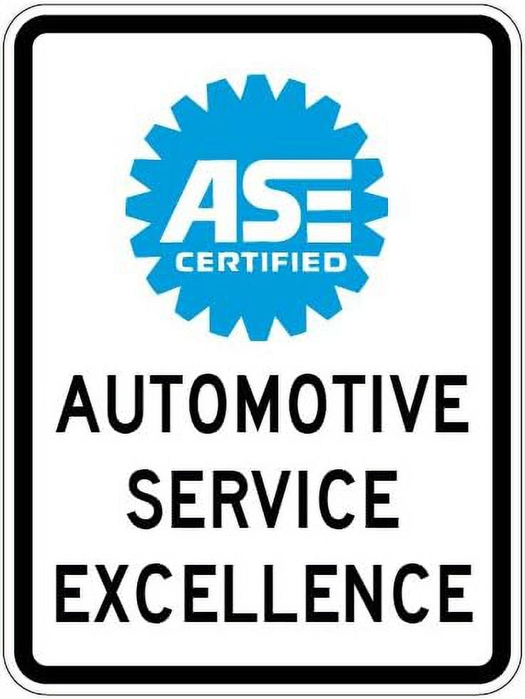 ASE Certified Mechanics Sign - 18x24 - Non-Reflective | Rust Free ...