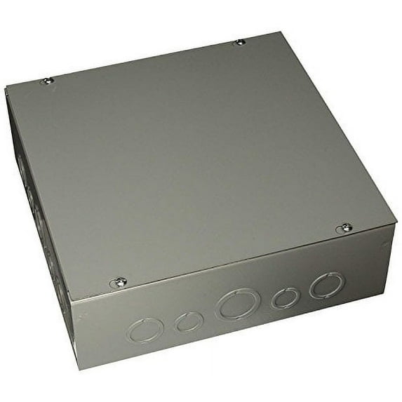 ASE12X12X4 Pull Box, Screw Cover with Knockouts, Steel, 12" x 12" x 4 ...