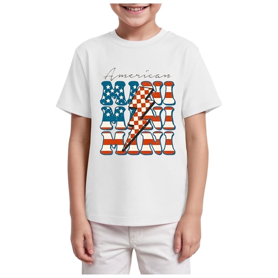 ASEIDFNSA Boys Independence Day Graphic T-Shirt with Star Print and ...