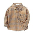 ASEIDFNSA Boys Long Sleeve Checkered T Shirt Cotton Collared Button ...