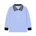 ASEIDFNSA Boys School Uniform Long Sleeve Polo Shirt with Contrast ...