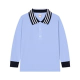ASEIDFNSA Boys School Uniform Long Sleeve Polo Shirt with Contrast ...