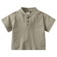 ASEIDFNSA Boys School Uniform Polo Shirt with Two Button Placket Short ...
