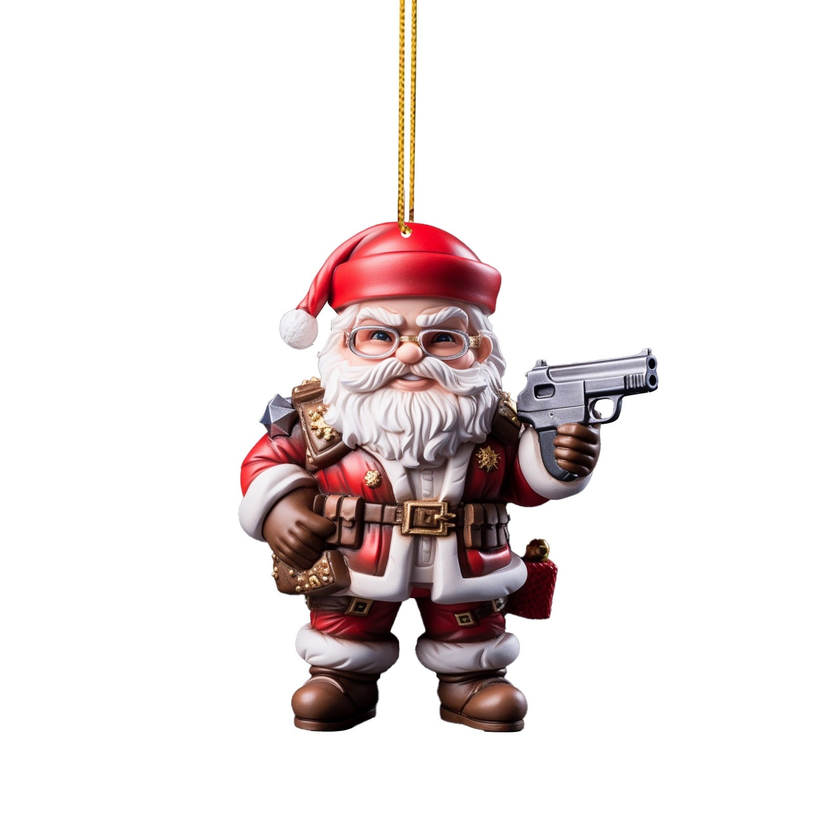 ASEIDFNSA Christmas Decorations Cool Acrylic Santa Pendant Santa Cool ...