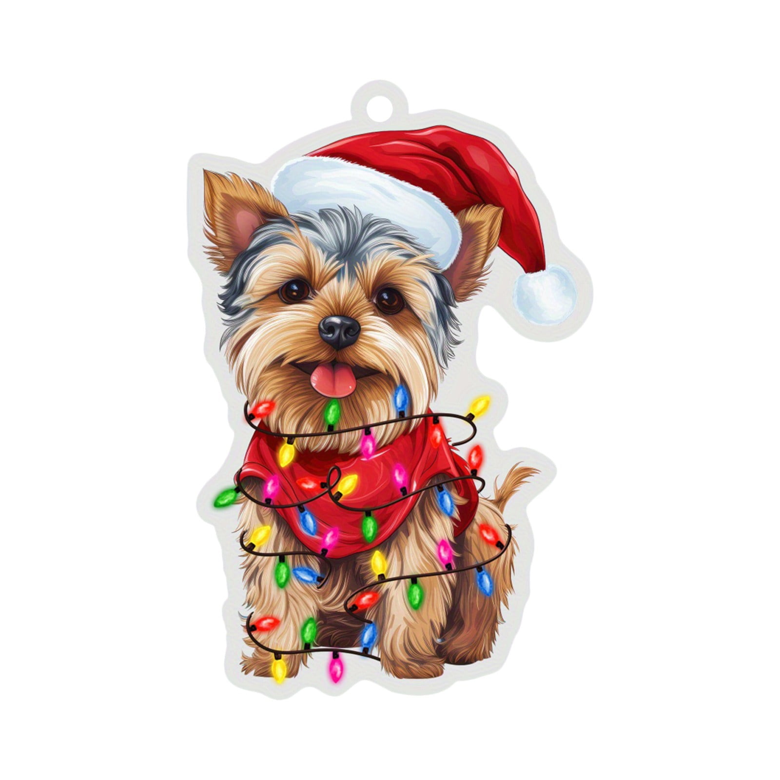 ASEIDFNSA Christmas Decorations Cute Dog Pattern Christmas Acrylic ...