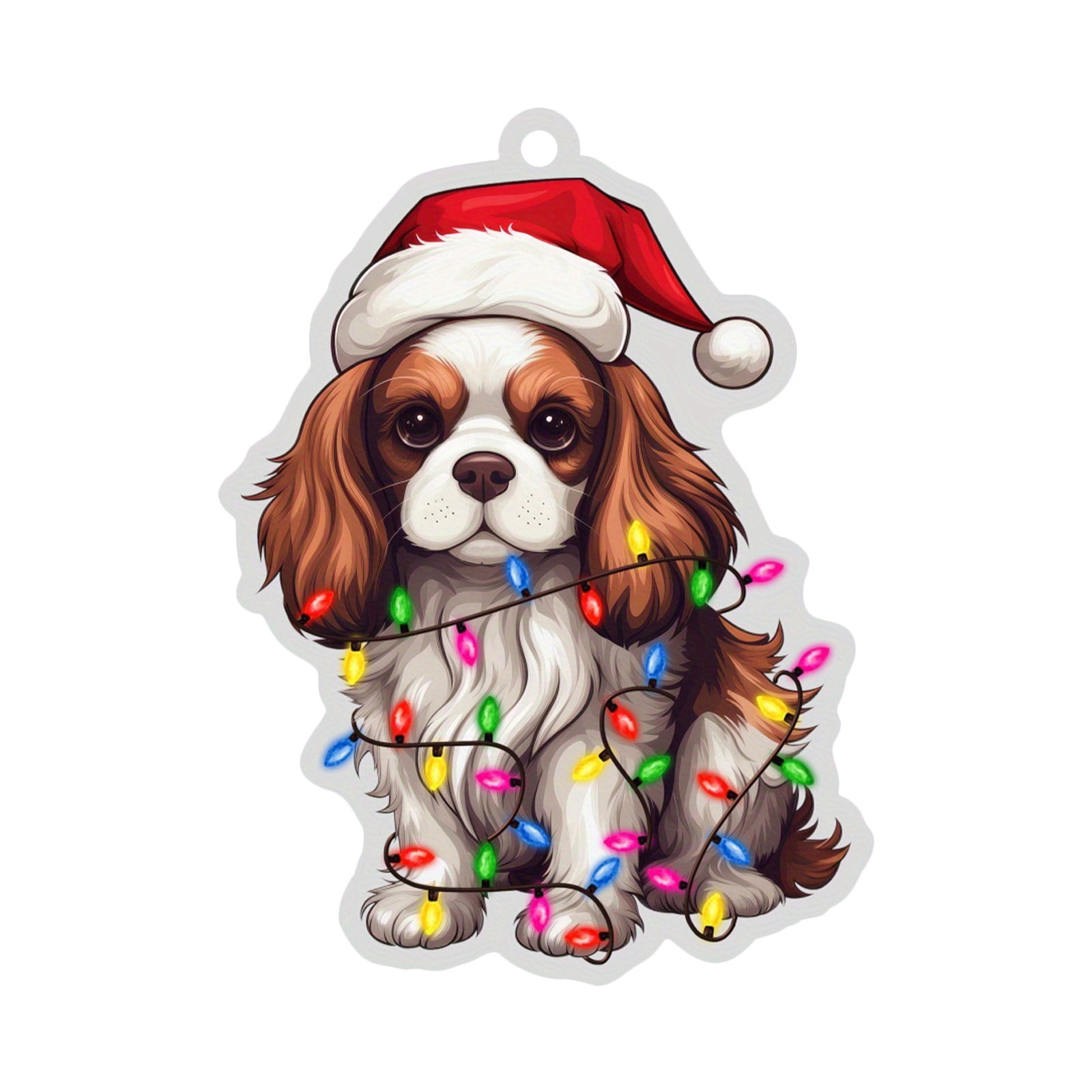 ASEIDFNSA Christmas Decorations Cute Dog Pattern Christmas Acrylic ...