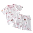 ASEIDFNSA Girls Pajama Set with Cartoon Print Crew Neck Top and Easy ...