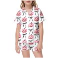 ASEIDFNSA Girls Pajama Set with Halloween Satin Pumpkin Print and ...