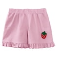 ASEIDFNSA Girls Ruffle Shorts with Strawberry Patch Elastic Waist and ...