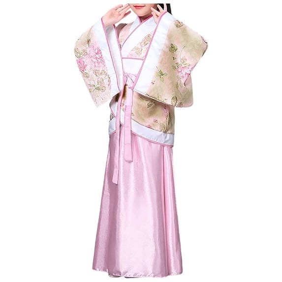 ASEIDFNSA Girls Summer Folklorico Costume Dress with Ruffle Blouse and ...