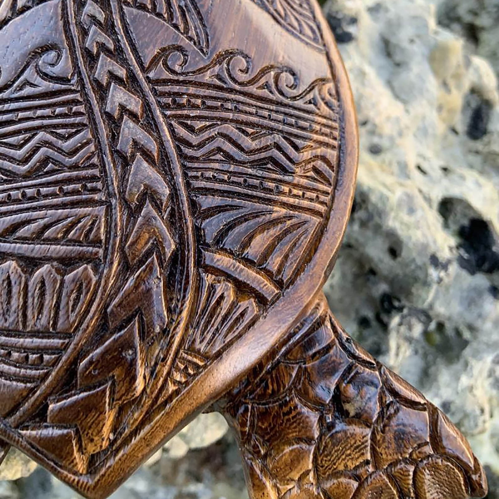 ASEIDFNSA Imitative Wood Carving Sea Turtle Resin Ornaments Tortoise ...