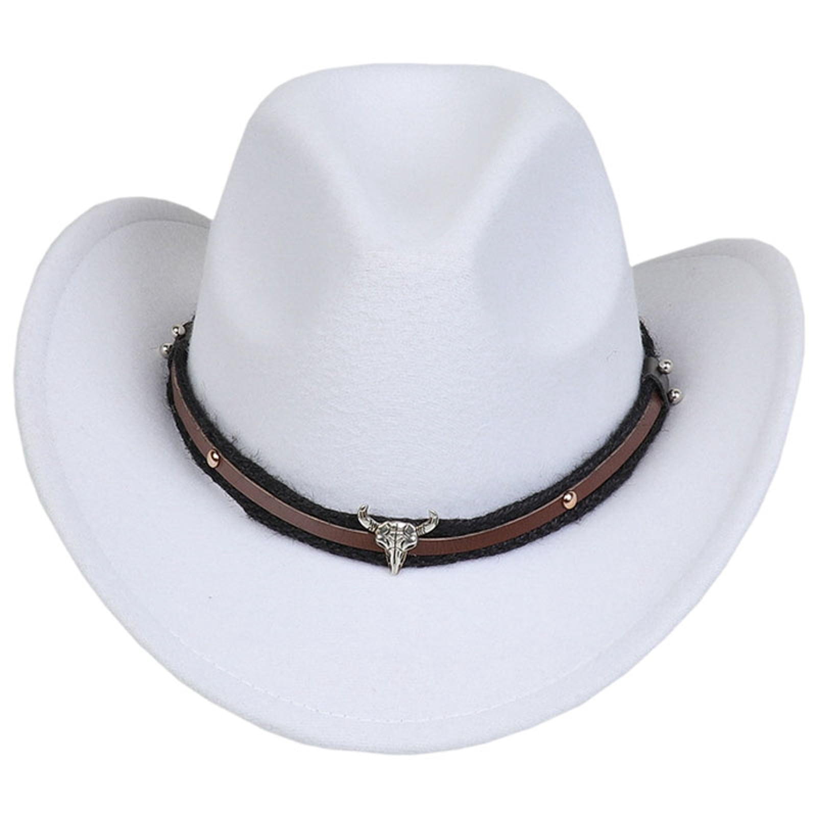 ASEIDFNSA Kids Curved Brim Cowboy Hat with Buckle Band Detail for Boys ...