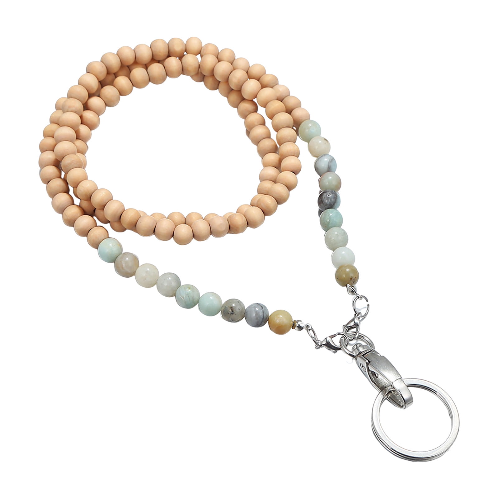 ASEIDFNSA Lanyard Beaded Lanyard Suitable for ID Badge Lanyard Necklace Convenient Necklace ...