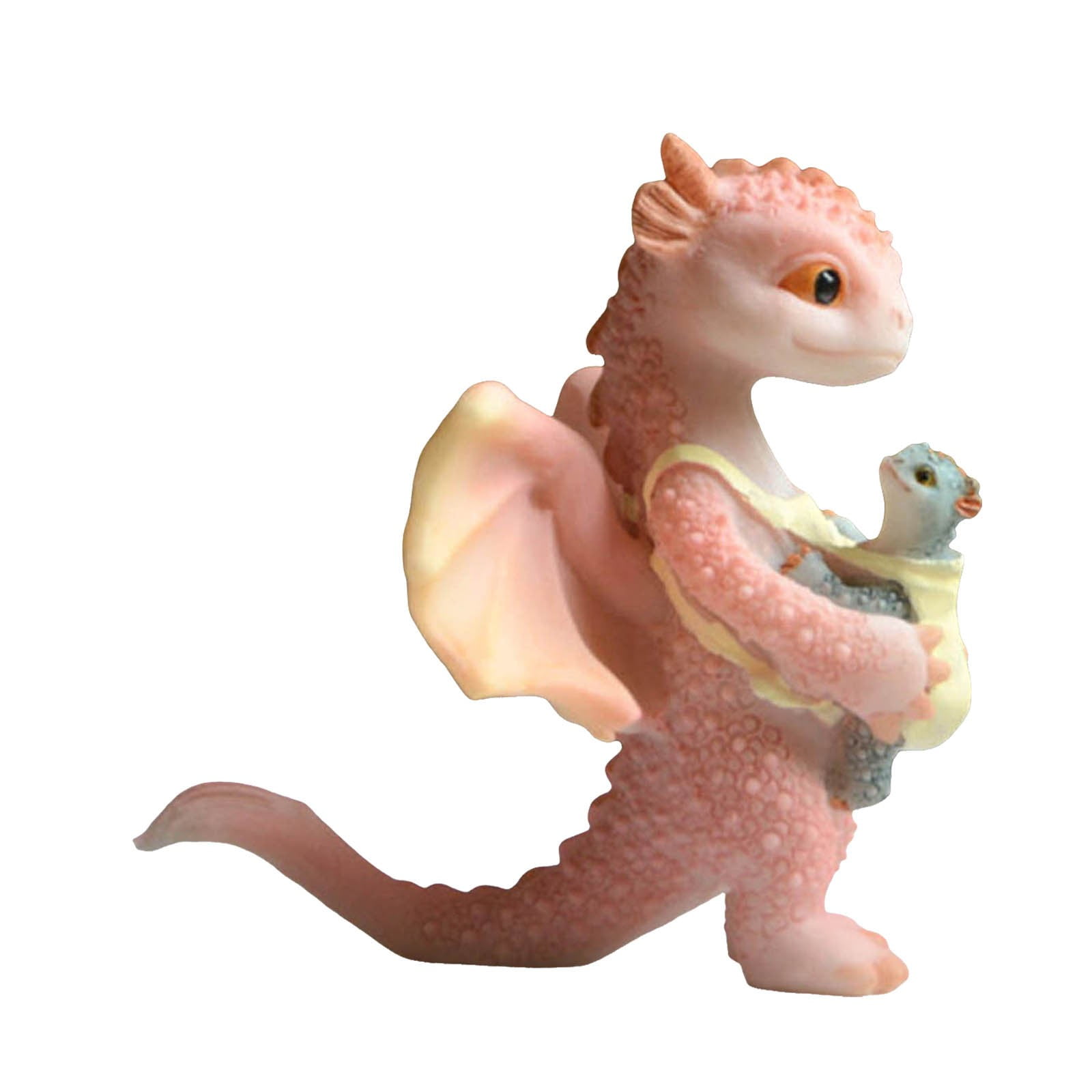 ASEIDFNSA Mini Dragon Figurine Dragon Reading On a Stone Resin Home ...