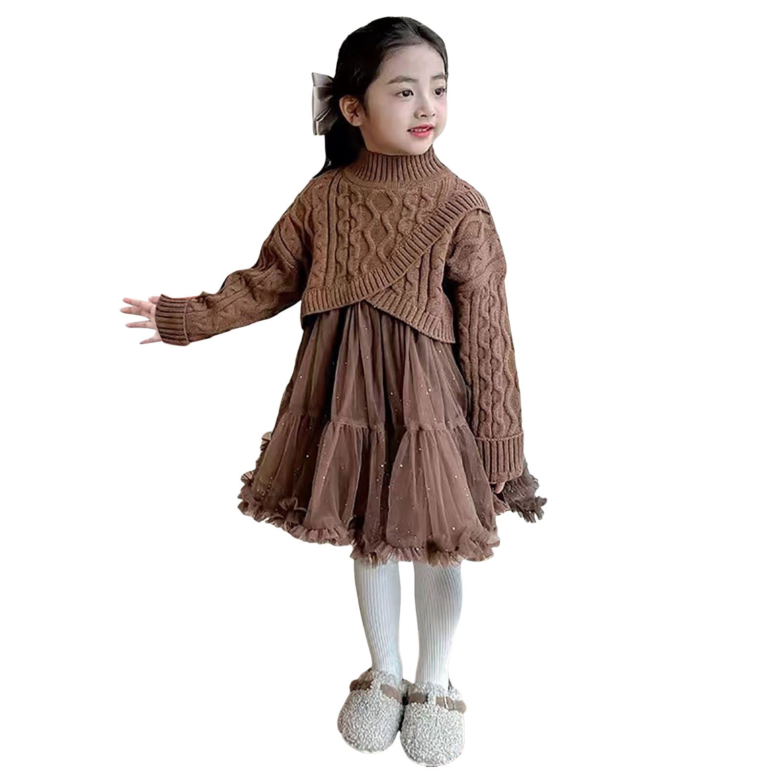 ASEIDFNSA Toddler Baby Girls Sweater Dress Fashion Comfy Breathable ...