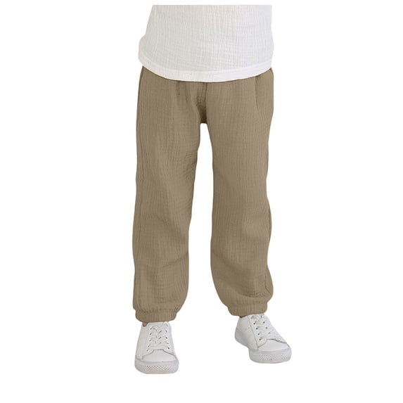 ASEIDFNSA Toddler Boys Linen Harem Pants with Elastic Waist Loose ...