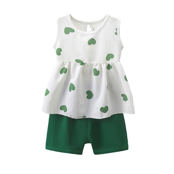 ASEIDFNSA Toddler Girl Summer Outfits Sleeveless Halter Ruffle Tank ...
