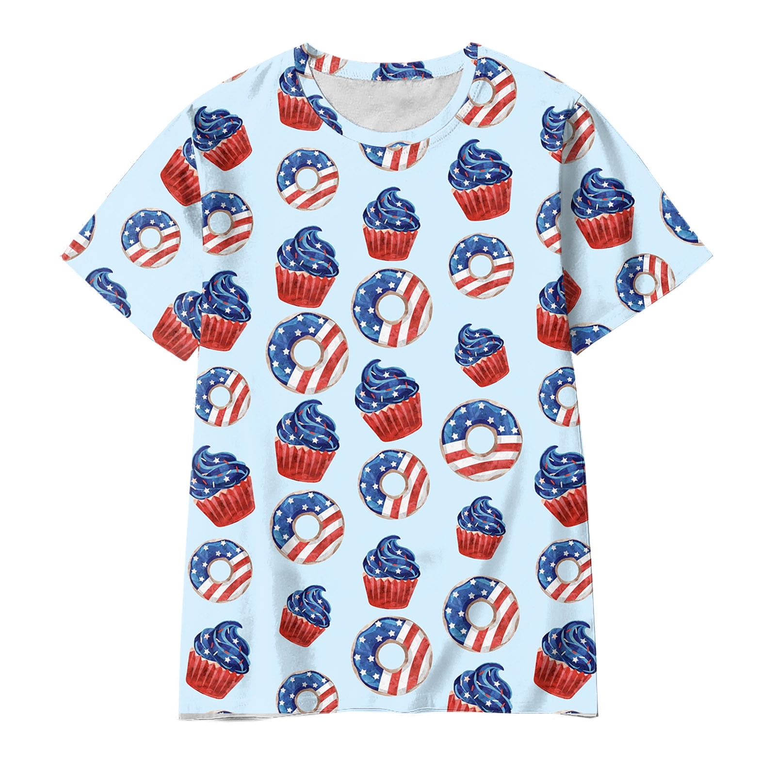 ASEIDFNSA Toddler Kids Short Sleeve Tee with USA Letter and Crew Neck ...