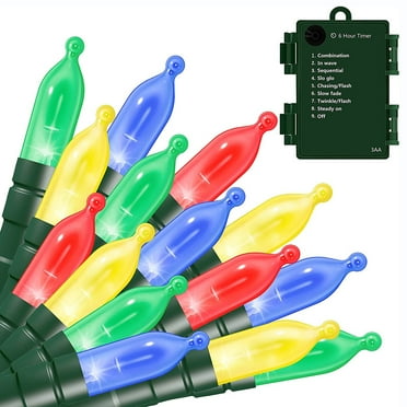 Loende Decorative Multi-color Mini 50 LED Battery Operated String ...