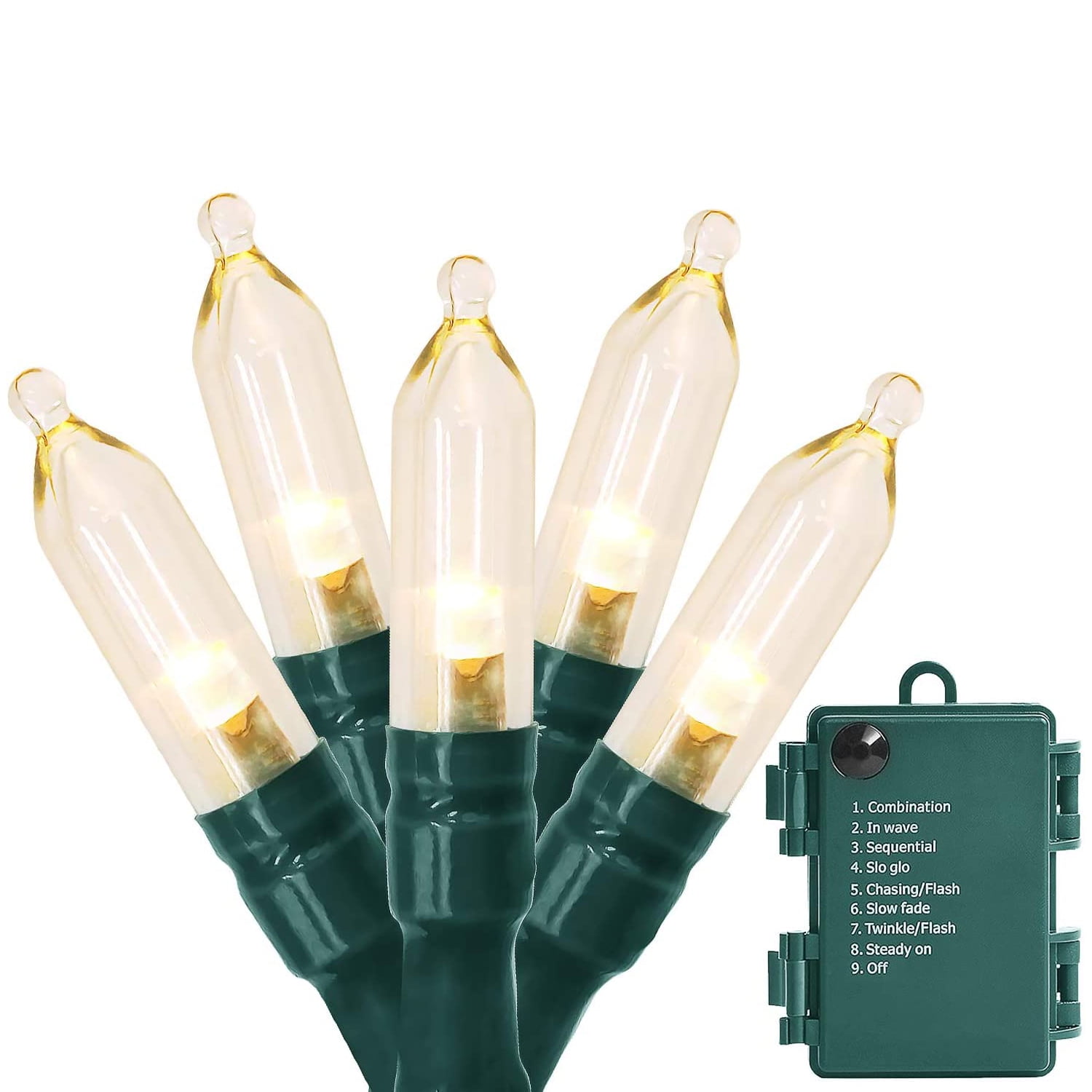 ASENEK Battery Operated String Lights, 50 LED 18ft Christmas Lights ...