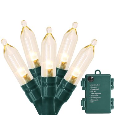 Loende Multi-color Mini 50 LED Battery Operated String Lights Christmas ...