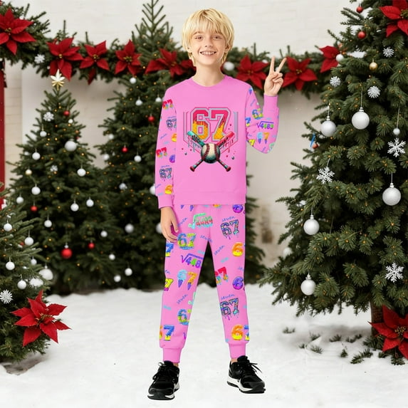 ASFGIMUJ Christmas 67 Shirts And Pants Outfit Set For Kids Six Seven ...
