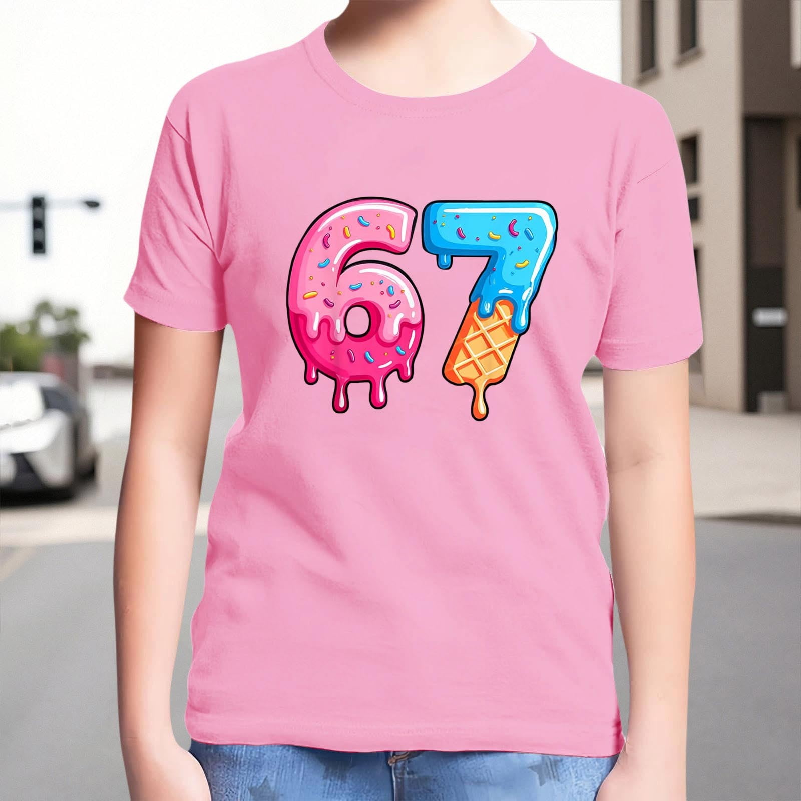 ASFGIMUJ Christmas 67 Six Seven Meme Boys Graphic Short Sleeve Tee ...