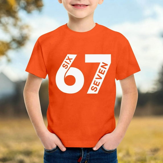 ASFGIMUJ Christmas 67 Six Seven Meme Boys Summer Graphic Tee Ice Print ...