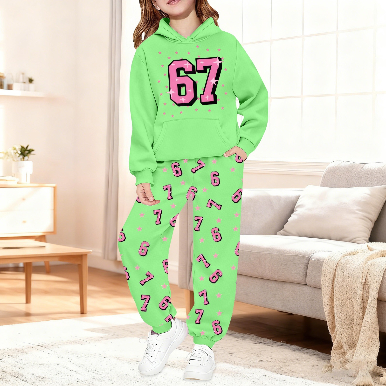 ASFGIMUJ Christmas 67 Six Seven Meme Boys Winter Outfits 2 Piece Thick ...