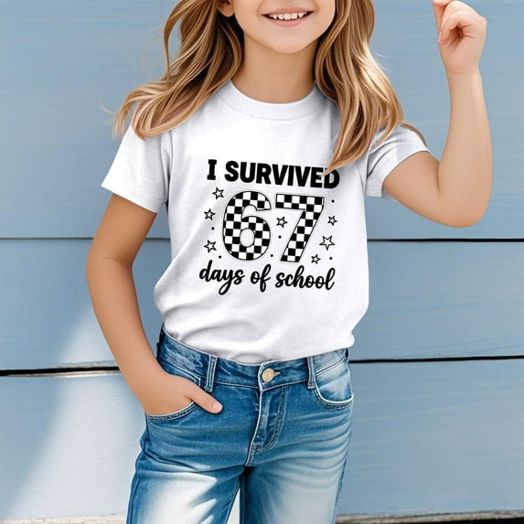 ASFGIMUJ Christmas 67 Six Seven Meme Graphic Print Boys Short Sleeve ...